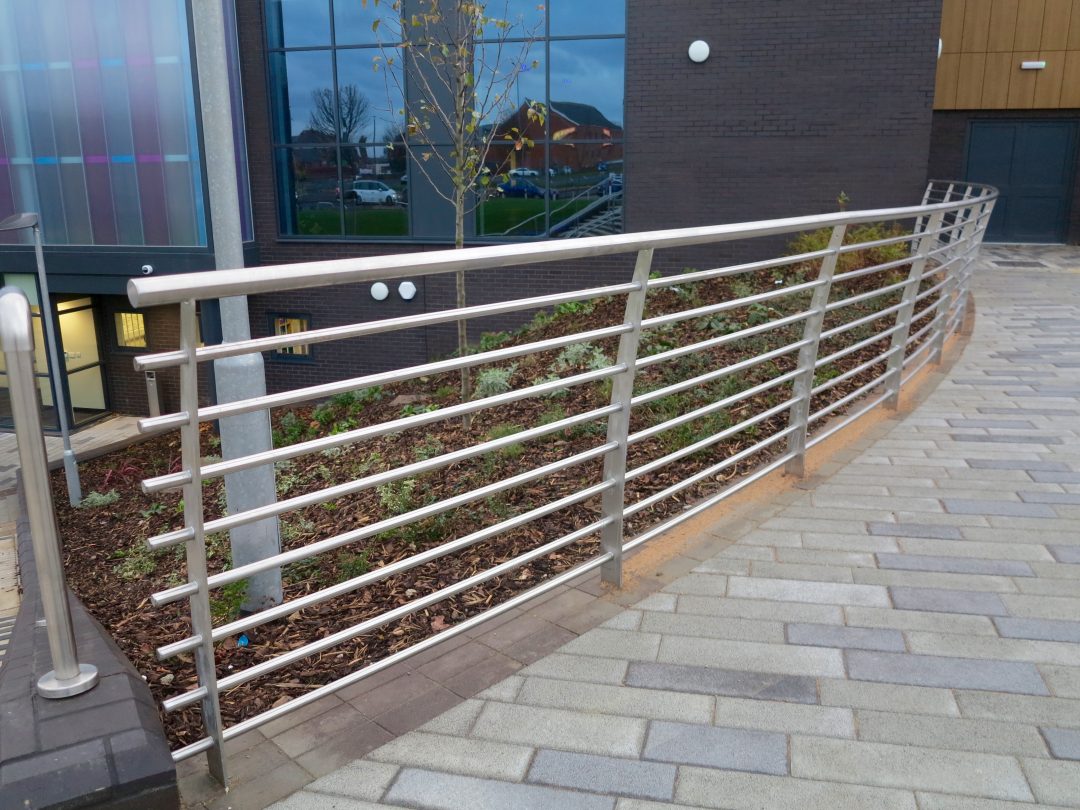 Railings and benching for Wednesbury leisure centre - Benchmark Street ...